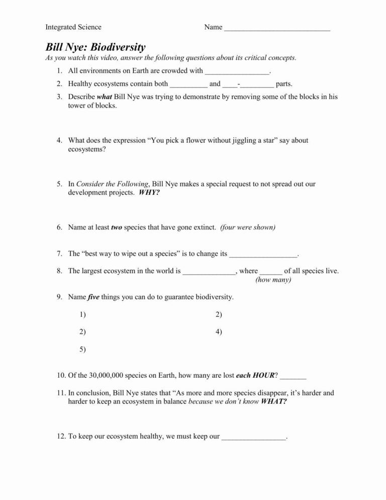 Bill Nye Magnetism Worksheet Answers — db-excel.com