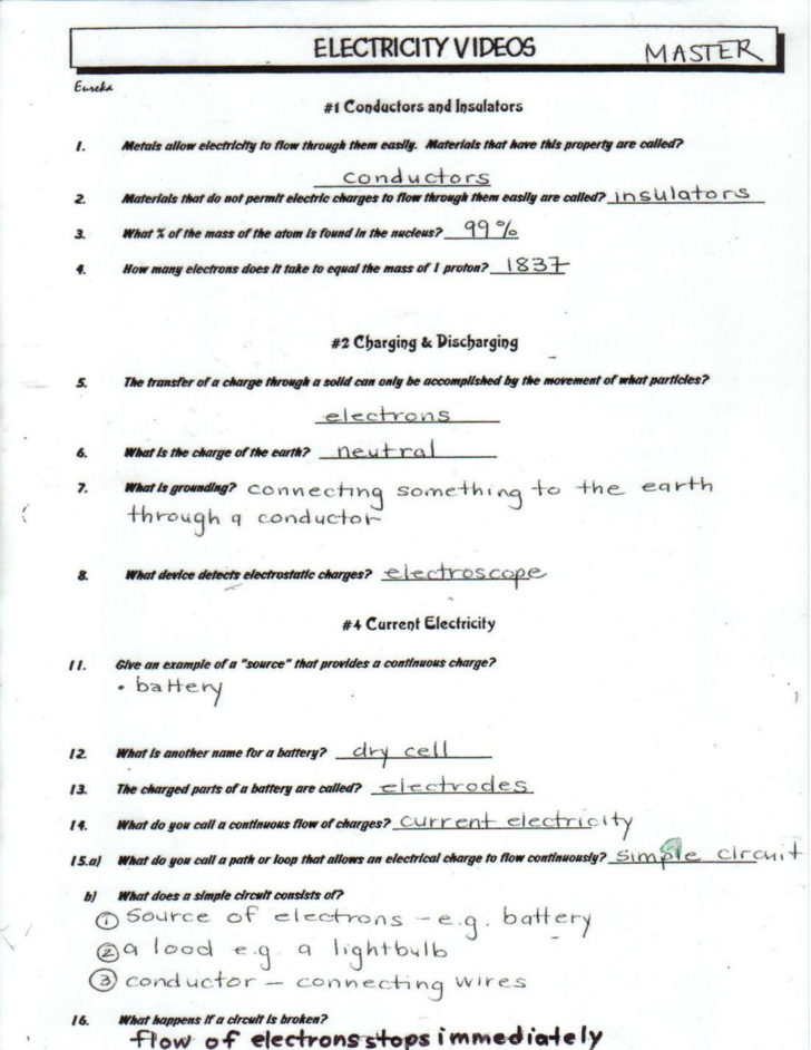 Bill Nye Static Electricity Worksheet Bill Nye Static Electricity — db ...