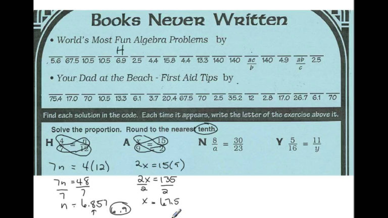 Books Never Written Math Worksheet Answers Yours Forever Db excel