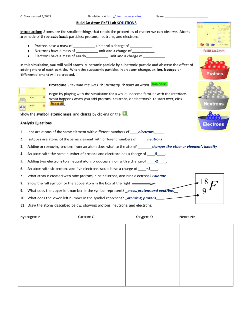 Build An Atom Simulation Worksheet Answers Db excel Build An Atom Simulation Worksheet Answers Db excel