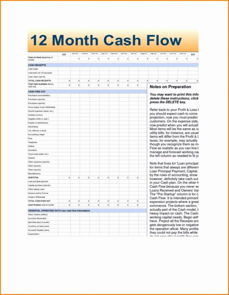 Personal Cash Flow Worksheet — db-excel.com