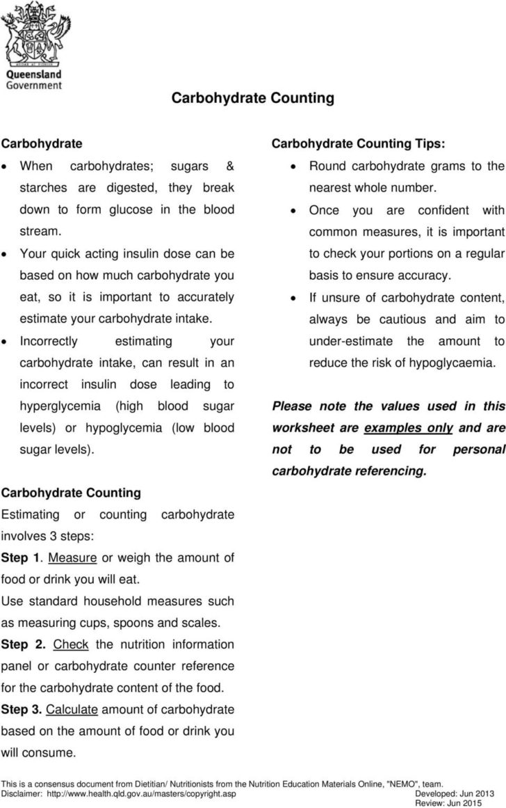 Carbohydrate Counting Pdf — db-excel.com