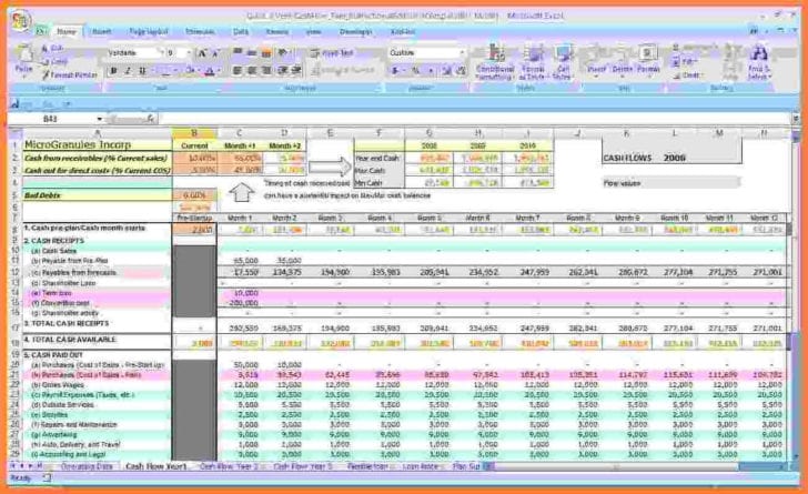 Cash Flow Budget Worksheet — db-excel.com