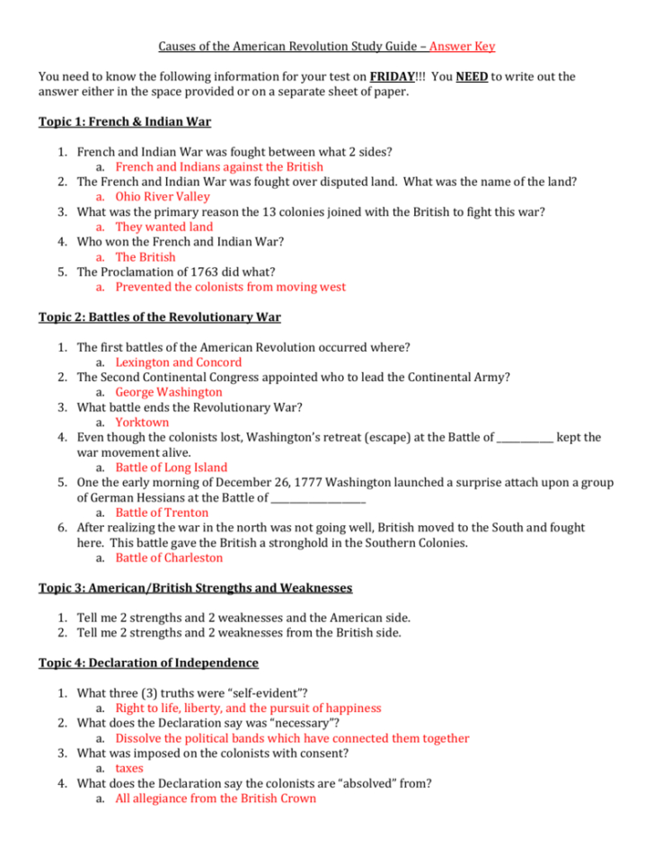 Declaration Of Independence Worksheet Answer Key — db-excel.com