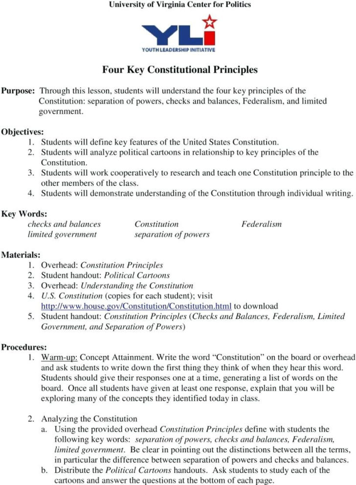 Constitutional Principles Worksheet — db-excel.com