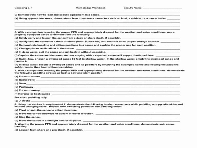Emergency Preparedness Merit Badge Worksheet — db-excel.com