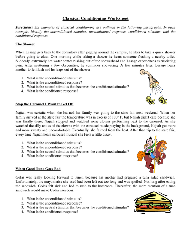Classical Conditioning Worksheet — db-excel.com