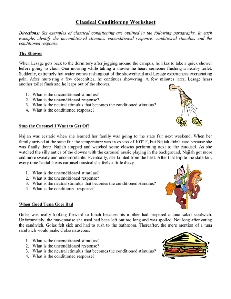 Classical Conditioning Worksheet — db-excel.com