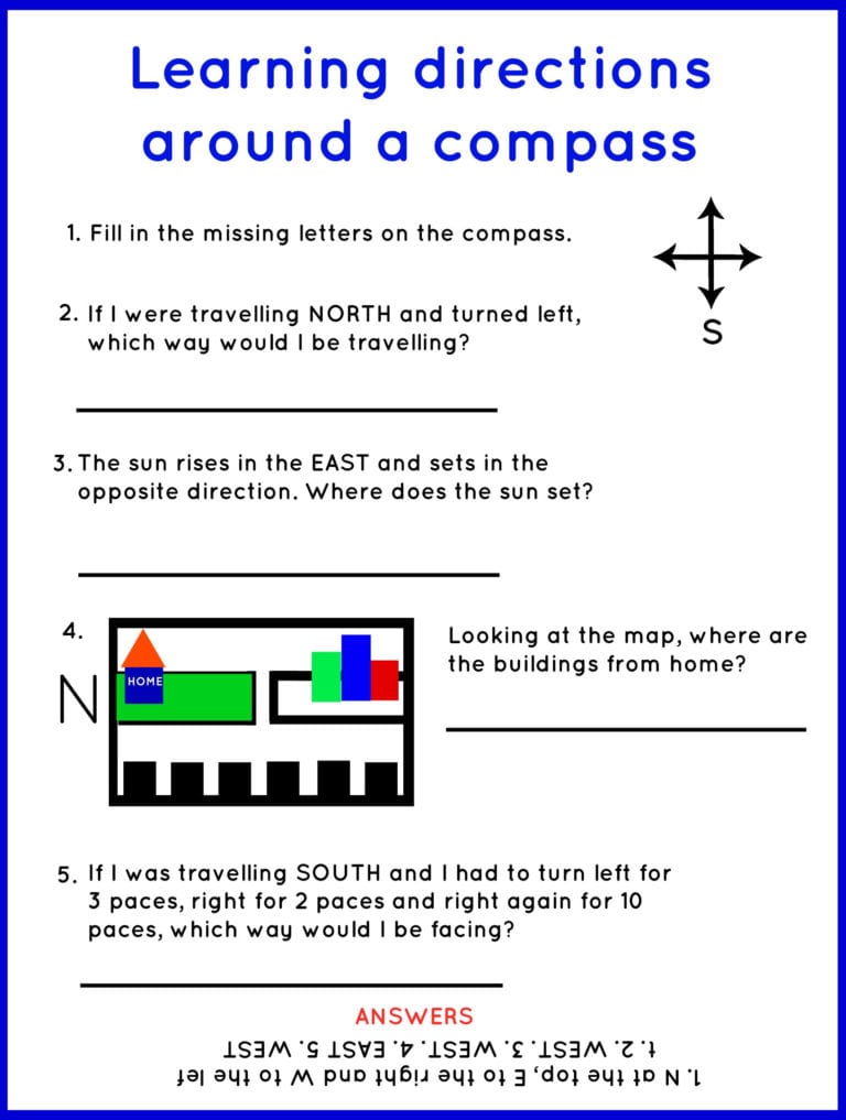 Compass Worksheets For Kids — db-excel.com