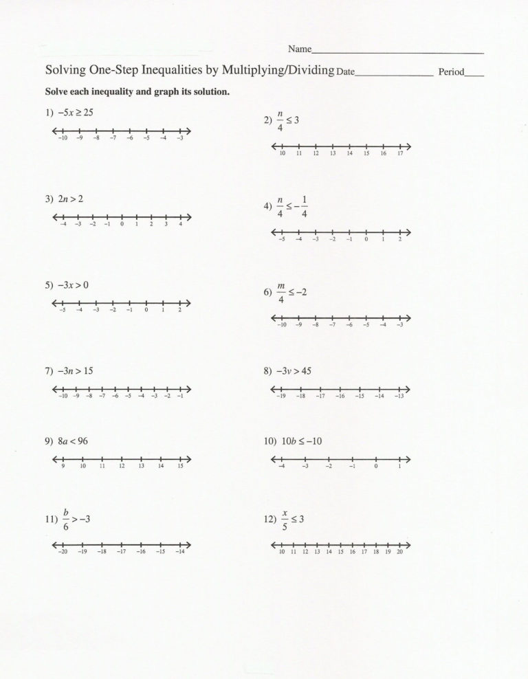 Compound Inequalities Word Problems Worksheet With Answers Db excel