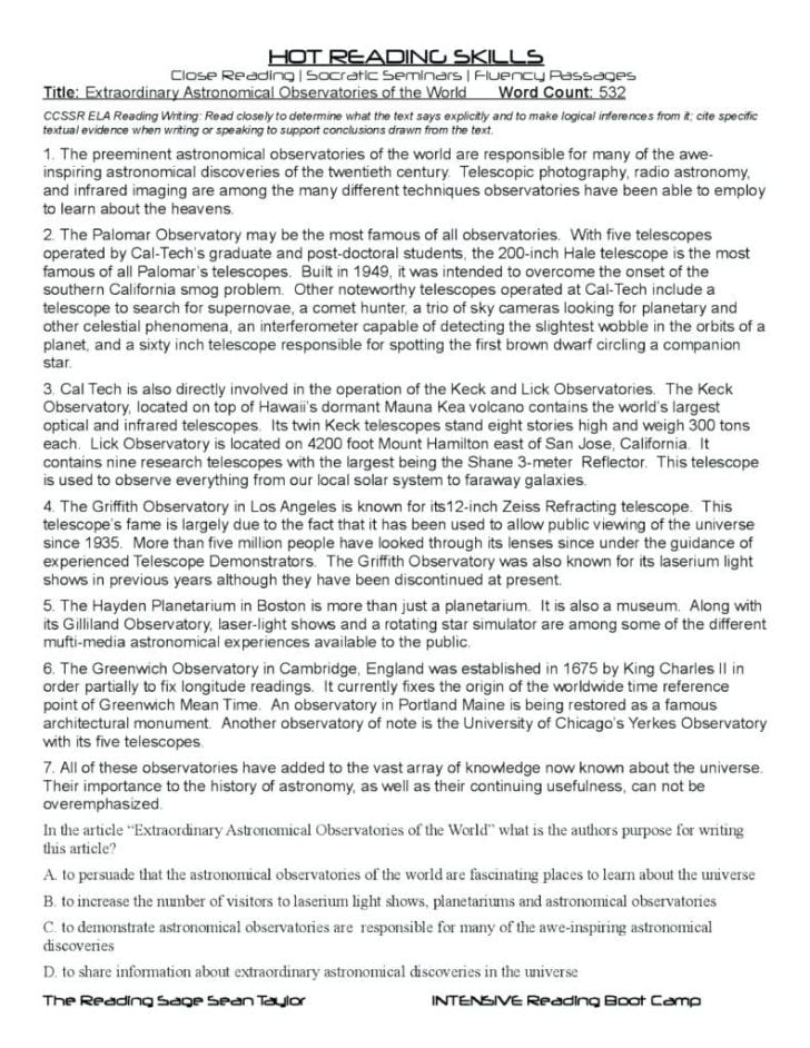 Comprehension Worksheets Grade 8 — db-excel.com