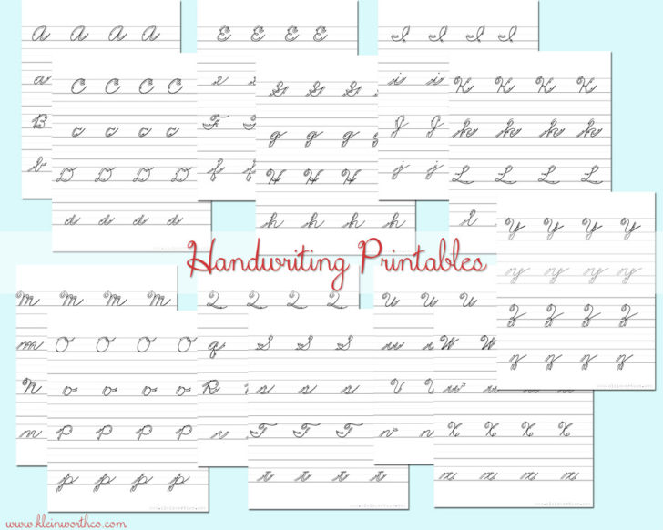 Cursive Handwriting Practice Sheets Backtoschoolweek Kleinworth Co — db-excel.com