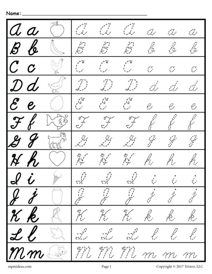 5 Printable Cursive Handwriting Worksheets For Beautiful Penmanship 
