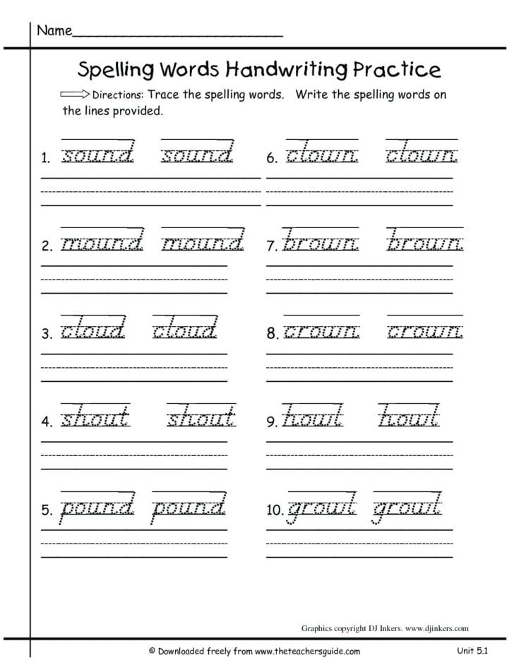 Daily Spelling Practice Worksheets — db-excel.com