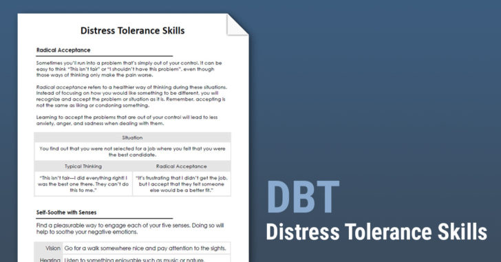 Dbt Distress Tolerance Skills Worksheet Therapist Aid — db-excel.com