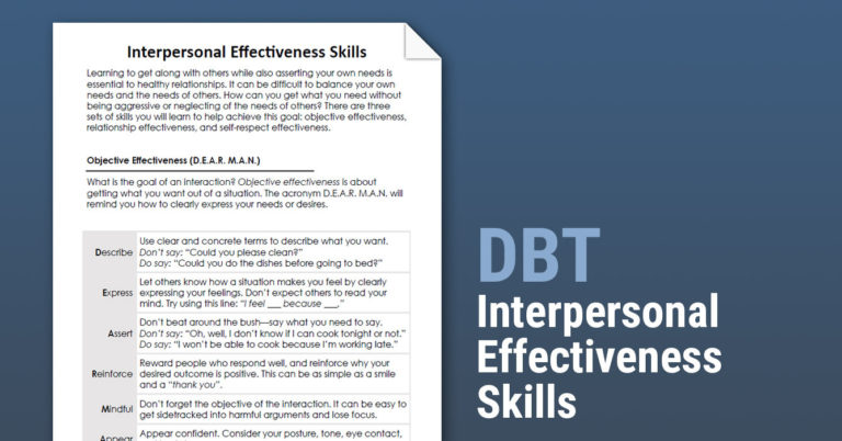 Dbt Interpersonal Effectiveness Skills Worksheet — db-excel.com