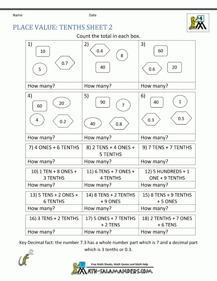 Reading And Writing Decimals Worksheets 5Th Grade Db excel