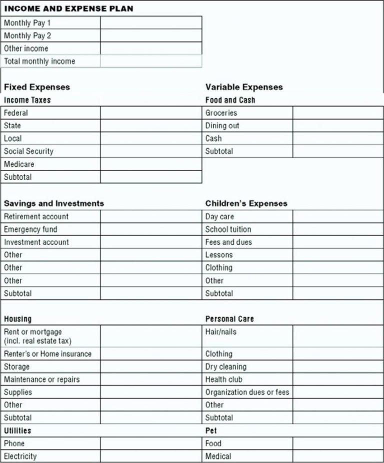 Income Tax Worksheet — db-excel.com