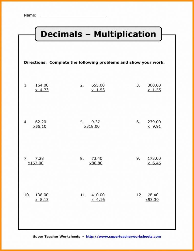 Dividing Decimals Worksheet 650838 Multiplying And Db excel