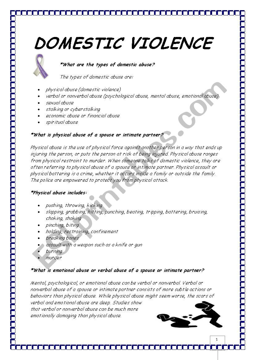 Safety Planning Worksheet Domestic Violence