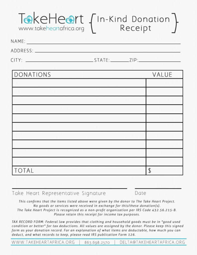 Donation Spreadsheet Goodwill Then Non Profit Receipt — db-excel.com