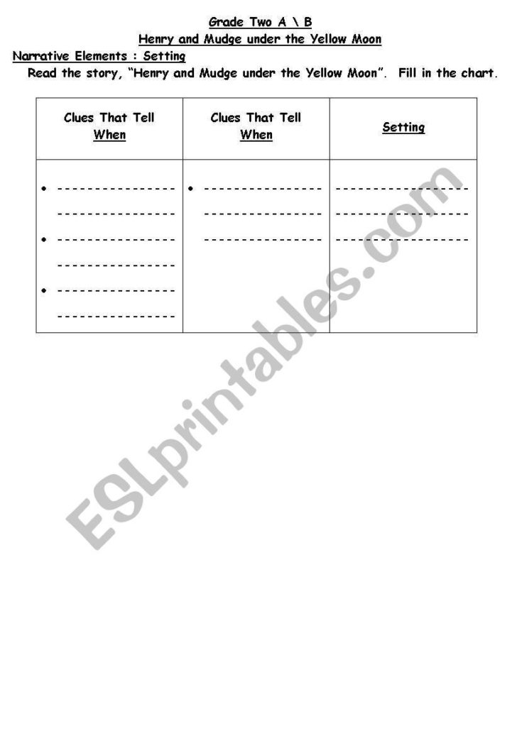 Henry And Mudge Under The Yellow Moon Worksheets — db-excel.com