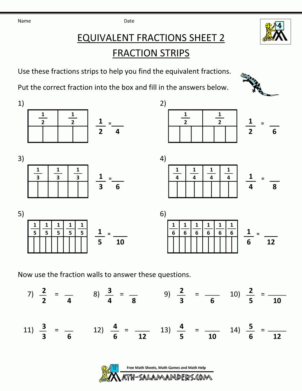Fraction Worksheet 3rd Grade