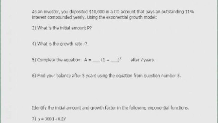 Exponential Growth And Decay Word Problems Worksheet Answers — db-excel.com