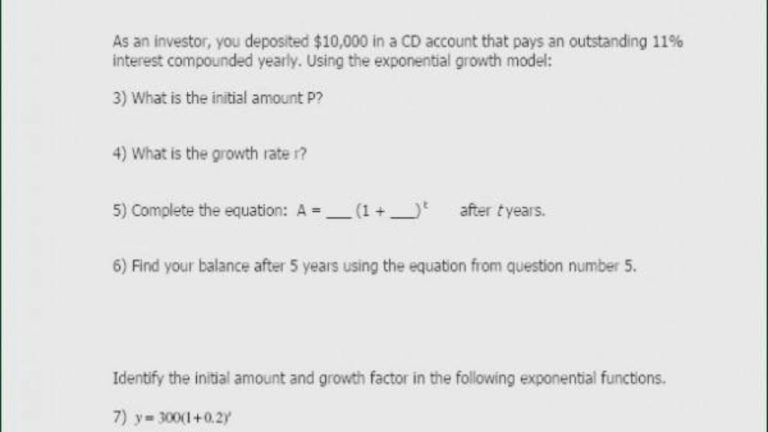 Exponential Growth And Decay Word Problems Worksheet Answers — db-excel.com