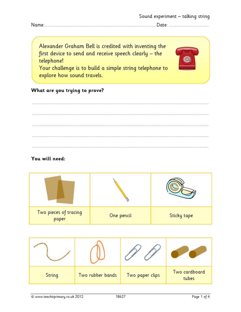String Telephone Worksheet — db-excel.com