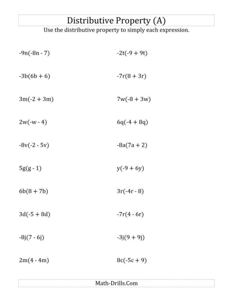 Factoring Using The Distributive Property Worksheet 10 2 — db-excel.com