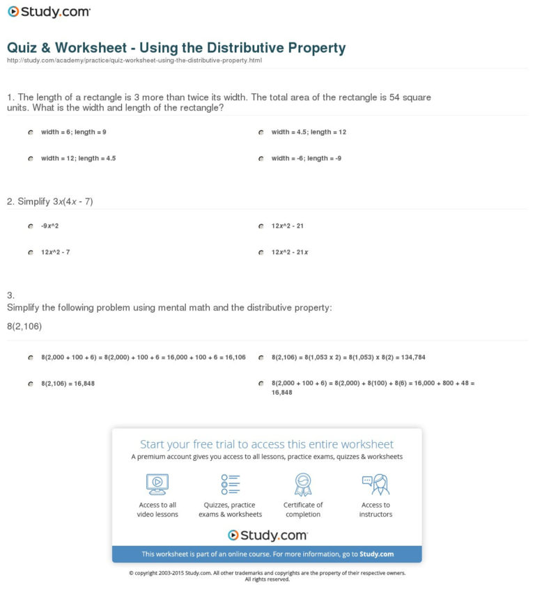 Factoring Using The Distributive Property Worksheet 10 2 — db-excel.com