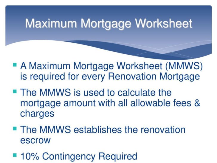 Fannie Mae Homestyle Renovation Maximum Mortgage Worksheet — db-excel.com