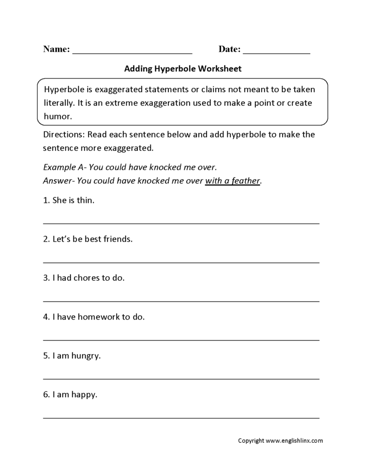 Language Worksheets For 5Th Grade Db excel