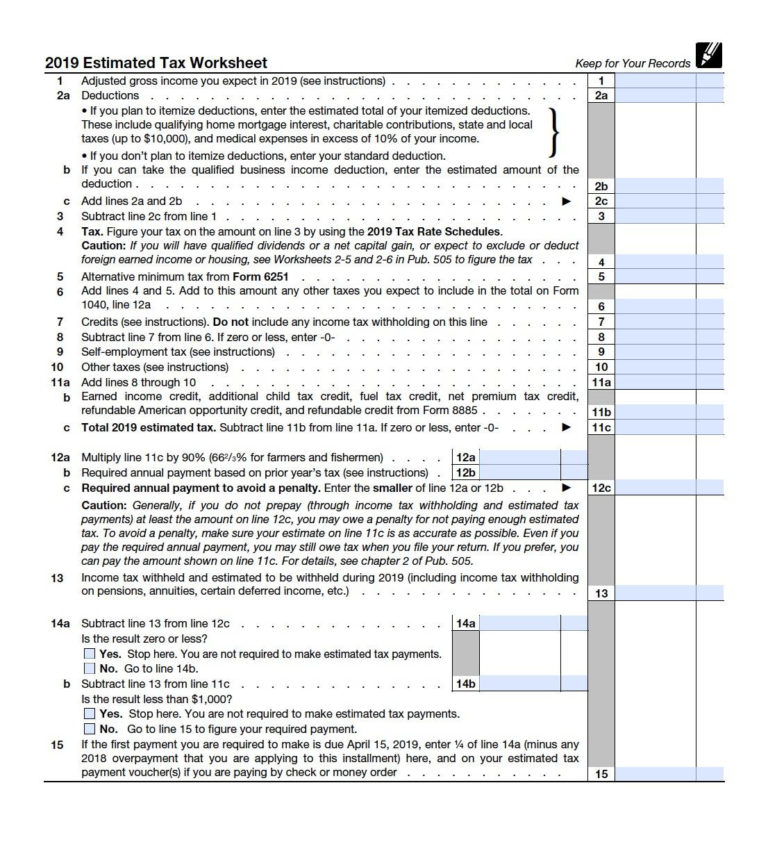 Form 1040Es A Simple Guide To Estimated Tax Forms — db-excel.com