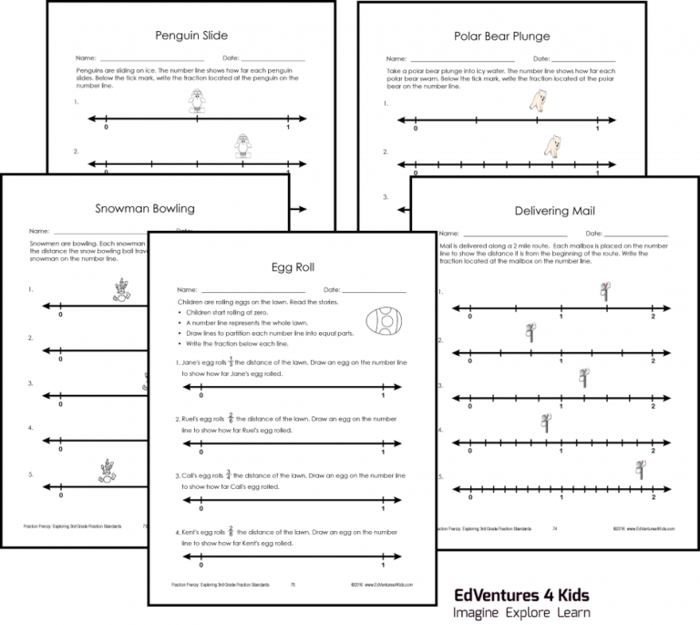 Fractions On A Number Line 3Rd Grade Math Fraction Worksheet — db-excel.com
