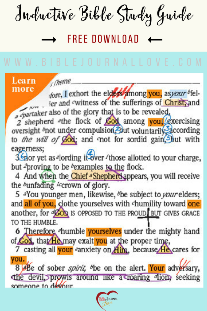 Free Inductive Bible Study Worksheets — db-excel.com