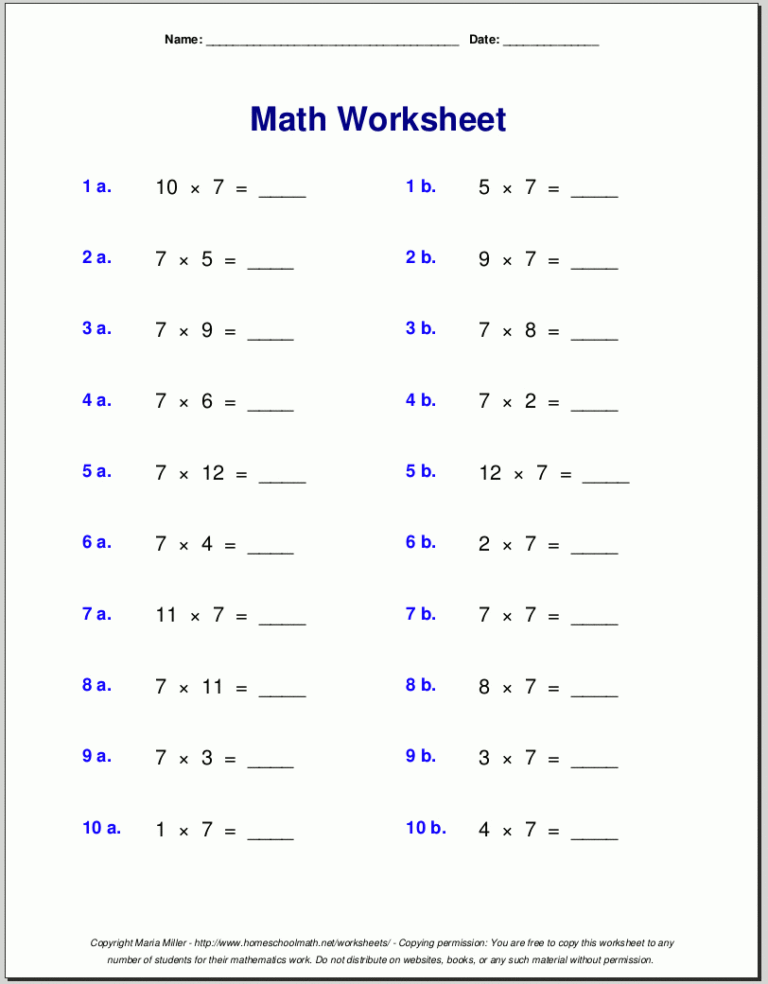 Homeschool Math Worksheets — db-excel.com