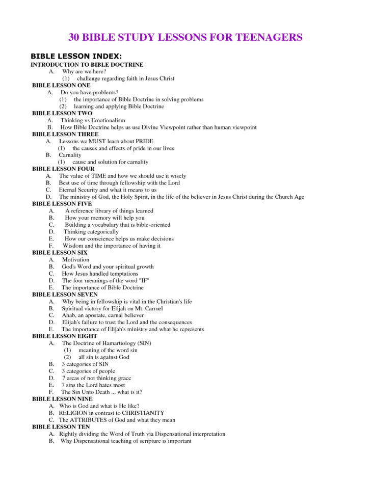 Free Printable Bible Study Worksheets For Adults Db excel
