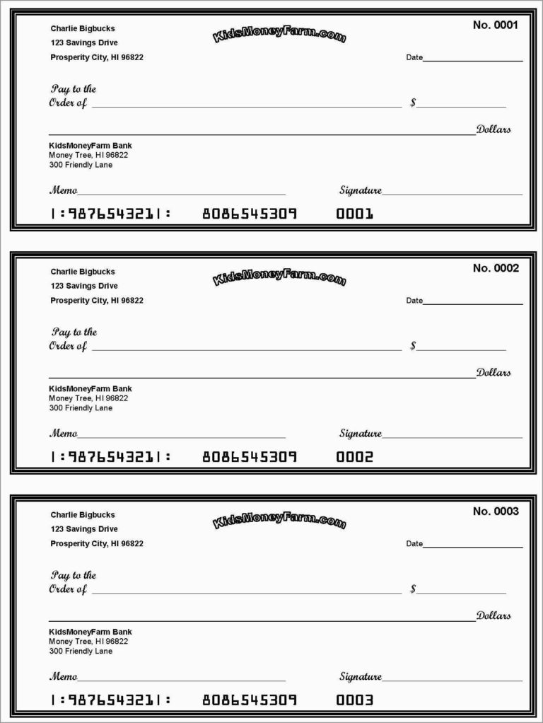 Free Printable Checks Awesome Blank Checks — db-excel.com