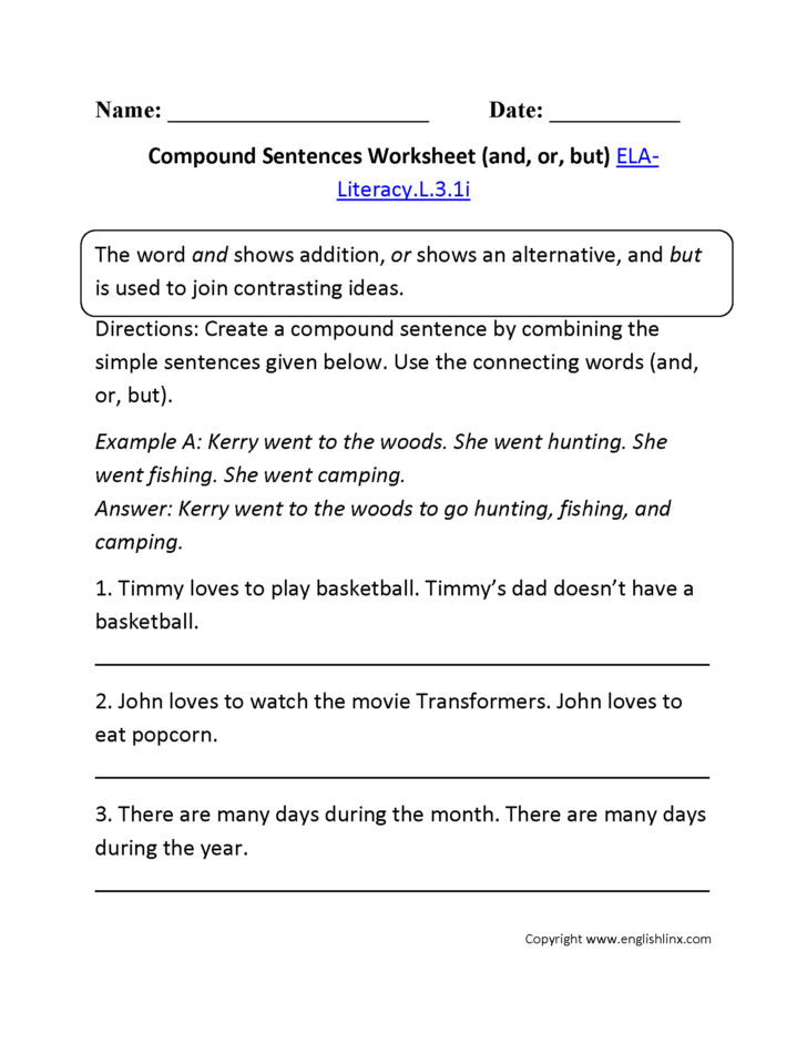 Free Printable Worksheets On Simple Compound And Complex — db-excel.com