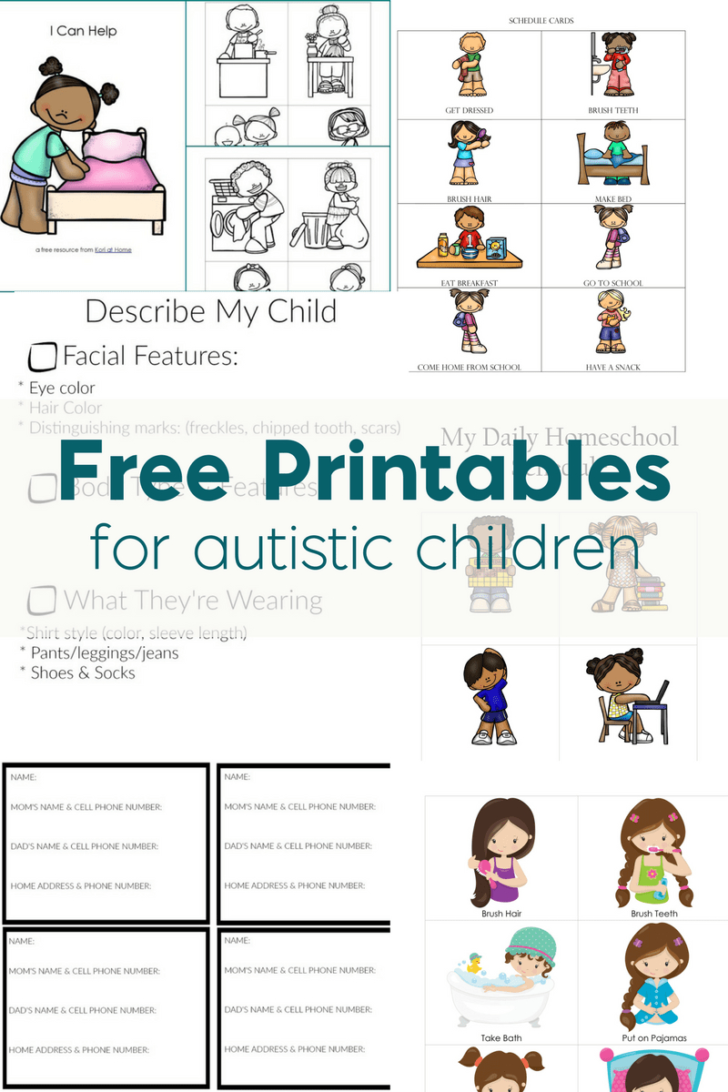 Worksheets For Kids With Autism Db excel