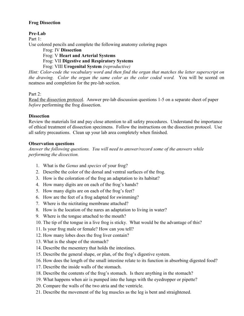 Virtual Frog Dissection Answer Key Travelerkasap Virtual Frog Dissection Answer Key Travelerkasap