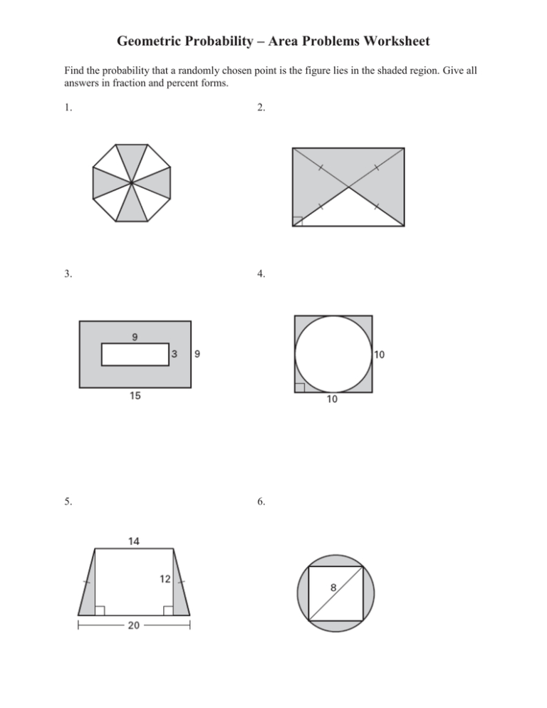 Finding Area Of Shaded Region Worksheet — db-excel.com
