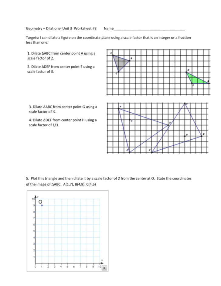 Dilations Worksheet Answer Key Db excel dilations-worksheet-answer-key-db-excel