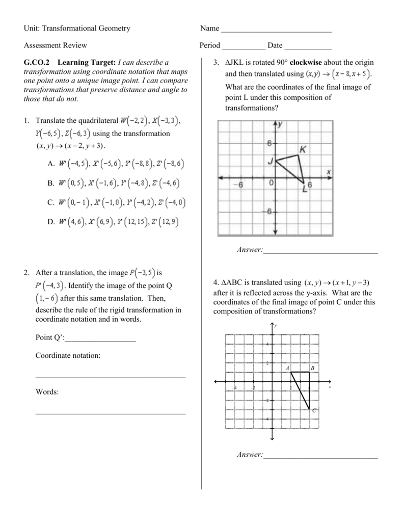 Composition Of Transformations Worksheet Db excel Composition Of Transformations Worksheet Db excel