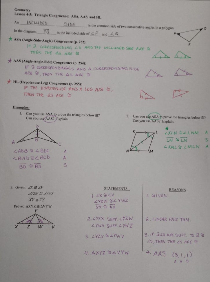 Geometry Worksheet Congruent Triangles Answers — db-excel.com