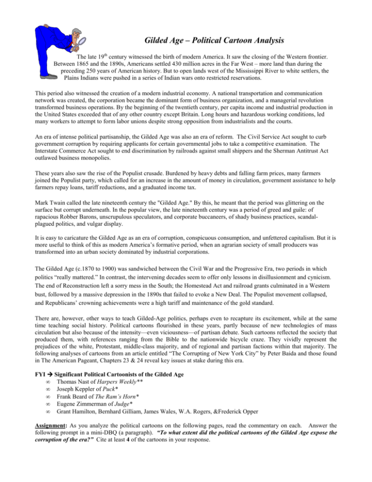 Gilded Age – Political Cartoon Analysis — db-excel.com