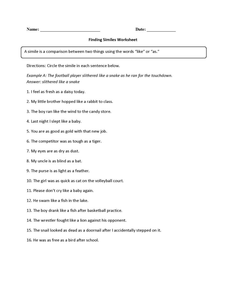 Grammar Worksheets For High School — db-excel.com