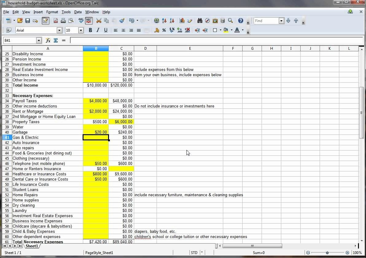 House Flipping Worksheet Db excel